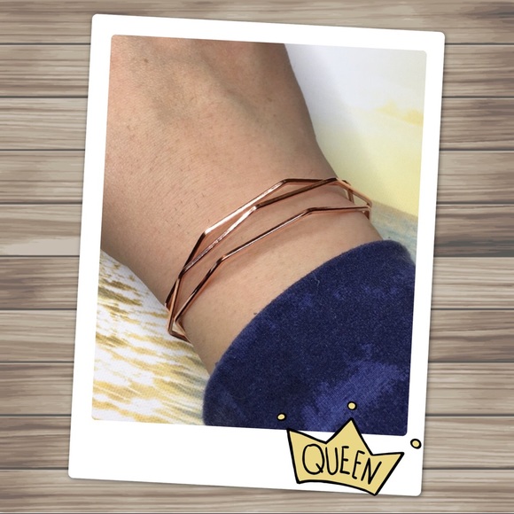 Jewelry | Rose Gold Plated Geometric Bracelet | Poshmark